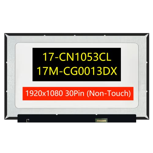 TTFTcenter Screen Replacement for HP 17-CN1053CL 4S324UA / Envy 17M-CG0013DX 9XM78UA LCD Screen 17.3 inch, FHD 1920x1080 30Pin, Laptop Display Panel with Tape