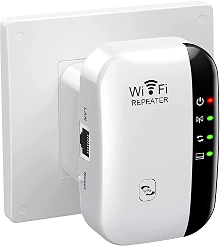 WiFi Extender, WiFi Signal Booster Up to 3000sq.ft and 30 Devices, WiFi Range Extender, Wireless Internet Repeater, Long Range Amplifier with Ethernet Port, 1-Tap Setup, Access Point, Alexa Compatible