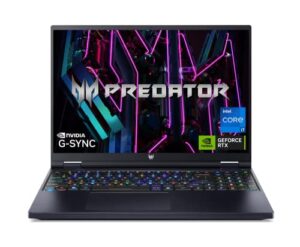 acer predator helios 16 gaming laptop | 13th gen intel core i7-13700hx | nvidia geforce rtx 4060 | 16" 2560 x 1600 165hz g-sync display | 16gb ddr5 | 1tb gen 4 ssd | killer wi-fi 6e | ph16-71-74uu