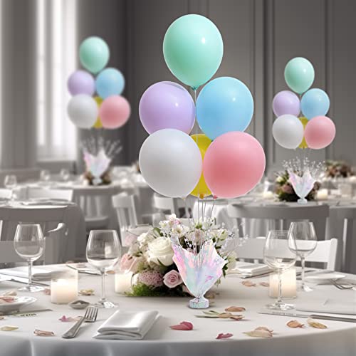 2 Set Pastel Birthday Decorations Rainbow Party Table Balloons Centerpiece Stand Kit for Girls Baby Shower Birthday Party Wedding Prom Table Decorations