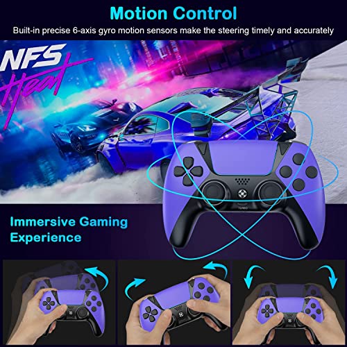 OUBANG Ymir Controller for PS4 Controller, Remote for Elite PS4 Controller with Turbo, Steam Gamepad Fits Playstation 4 Controller with Back Paddles, Scuf Controllers for PS4/Pro/PC/IOS/Android Purple