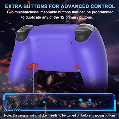 OUBANG Ymir Controller for PS4 Controller, Remote for Elite PS4 Controller with Turbo, Steam Gamepad Fits Playstation 4 Controller with Back Paddles, Scuf Controllers for PS4/Pro/PC/IOS/Android Purple