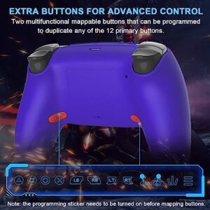 YU33 Ymir Scuf Wireless Controller Works with Modded PS4 Controller, Elite Control Remote Fits Playstation 4 Controller, Joystick/Controles de Pa4 with Mapping/Turbo/1200 mAh Battery, Purple