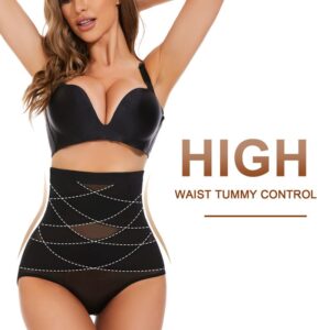 Shapewear for Women Tummy Control High Waisted Body Shaper Panty Extra Firm Girdle Waist Trainer Body Slimmer Black