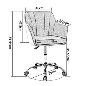 Chair Office Chair Ergonomic Swivel Office Chair Modern Swivel Desk Chair Ergonomic Mid Back Computer Chairs with Armrest and Swiveling Casters, for Home Office Conference Study Room