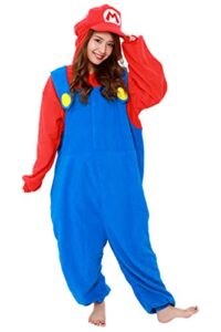 super mario bros kigurumi onesie (mario) (one size) multi