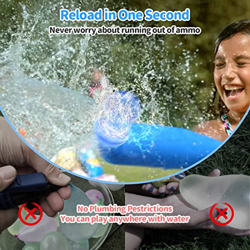 【8-pack】Reusable Water Balloons Fast Refillable for Kids Outdoor Activities, Kids Pool Beach Bath Toys, Magnetic Self-Sealing Water Bomb Quick Fill for Summer Games