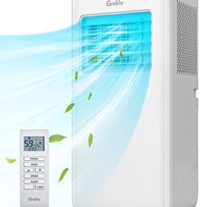 Portable Air Conditioners,Grelife 8000BTU 4-in-1 AC Unit with Fan,Heat&Dehumidifier,Powerful Cooling up to 350 sq.ft,Portable AC with Smart/Sleep Mode,LED Display,Remote Control,48dB Quiet,24H Timer