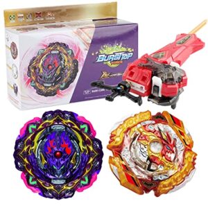 wtume b-206 barricade lucifer b-205 burst spriggan battling gyros tops bey burst battle 2-piece gyros+1 pcs bey launchers bayblade burst quadrive pro series set for kids children birthday party idea