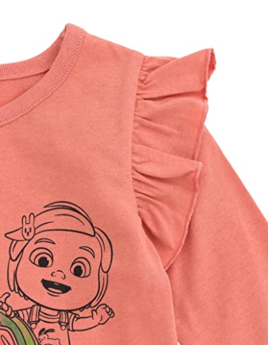 CoComelon JJ Cody Nina Toddler Girls T-Shirt and Leggings Outfit Set Orange/Gray 3T