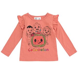 CoComelon JJ Cody Nina Toddler Girls T-Shirt and Leggings Outfit Set Orange/Gray 3T