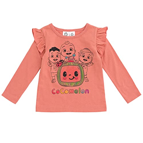 CoComelon JJ Cody Nina Toddler Girls T-Shirt and Leggings Outfit Set Orange/Gray 3T