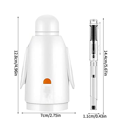 fanelod Calligraphy Set, Portable Calligraphy Ink Pen, Transparent Calligraphy Ink Pens Automatic Inking Automatic Ink Absorption Calligraphy Pen Set for Handwriting Lovers Birthday Gift