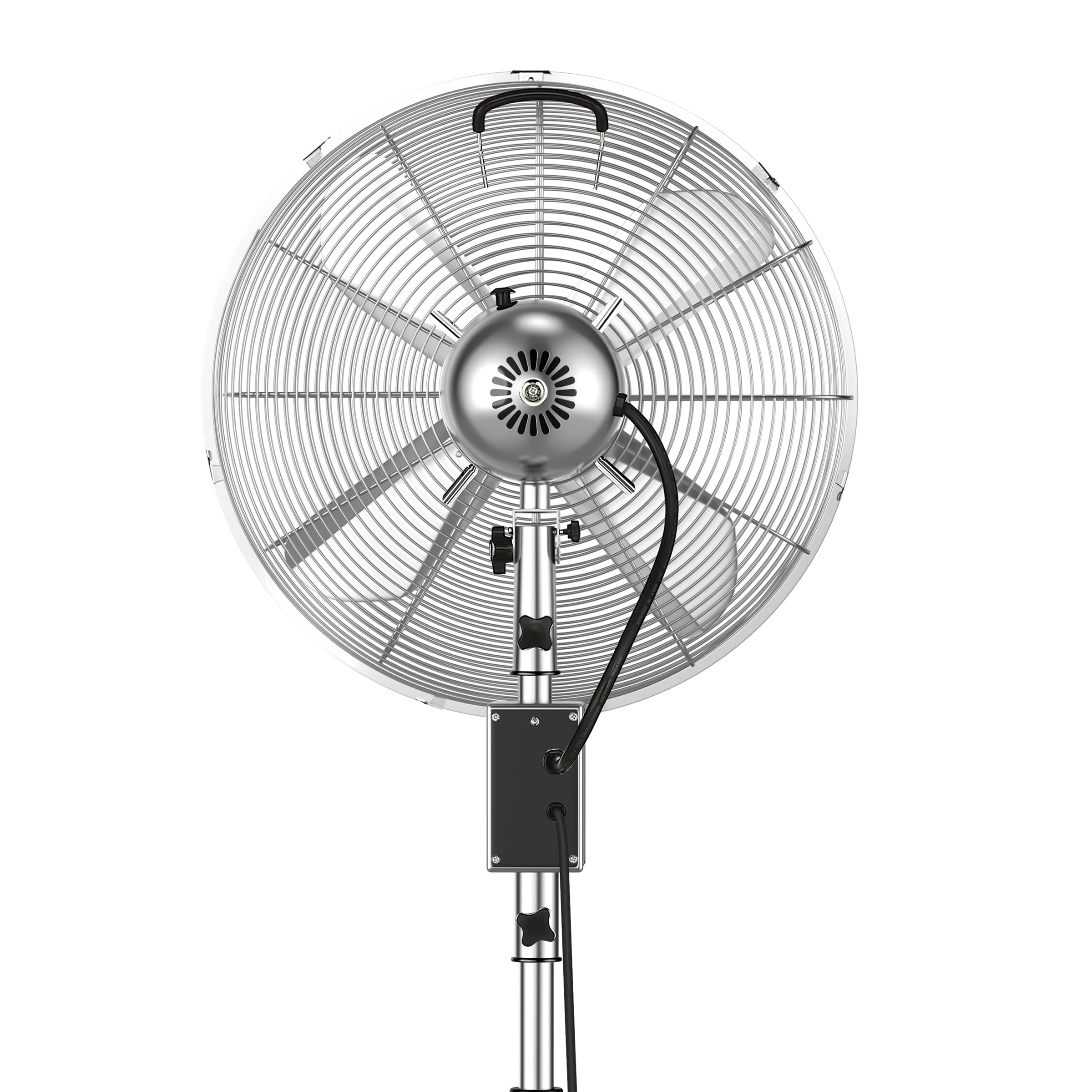 HOLMES 16" Chrome Digital Stand Fan, 75° Oscillation, 3 Speeds, 4 Blades, 3 Modes, Adjustable Height, 18° Head Tilt, Ideal for Home, Bedroom or Office, Remote Control