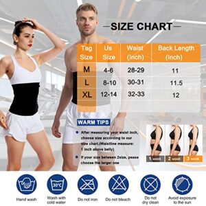 YEQQCCC waist trainers for women belly fat, Sweet Sweat, Sauna Suit Waist Trimmer Plus Size Waist Trainers for Men & Women Black