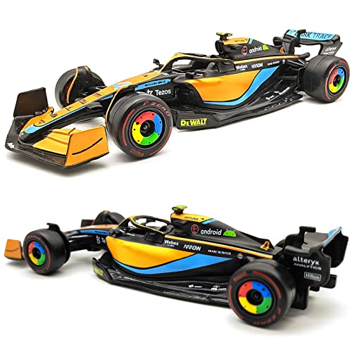 HNW Bburago 1:43 2022 F1 McLaren MCL36 4# Lando Norris Alloy Luxury Vehicle Diecast Cars Model Toy (F1 MCL36#4)