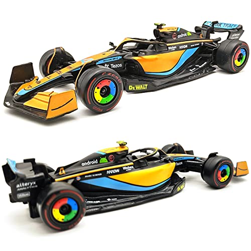 HNW Bburago 1:43 2022 F1 McLaren MCL36 4# Lando Norris Alloy Luxury Vehicle Diecast Cars Model Toy (F1 MCL36#4)