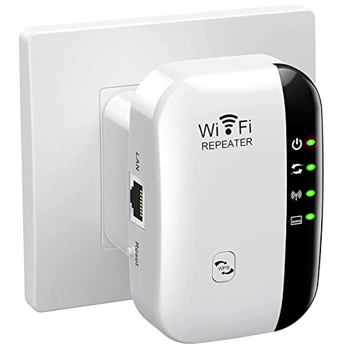 WiFi Extender, WiFi Range Extender Signal Booster up to 3000sq.ft and 30 Devices, WiFi Repeater Internet Booster for Home, 1-Tap Setup, Supports Ethernet Port, Access Point