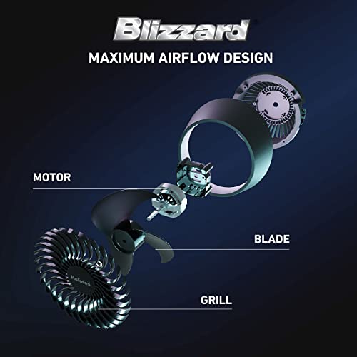 HOLMES Blizzard 6" Air Circulator Digital Fan, 3 Speeds, 90° Adjustable Head Tilt, Capacitive Touch Control, Ideal for Home, Bedroom, Kitchen or Office, Black