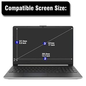 17 inch Tempered Glass Laptop Screen Protector for 17" HP/Dell/ASUS/Sony/Samsung/Lenovo/Acer/MSI/LG/Razer Blade 17" 16:10 Laptop, 9H Hardness, Anti Fingerprint, Bubble Free