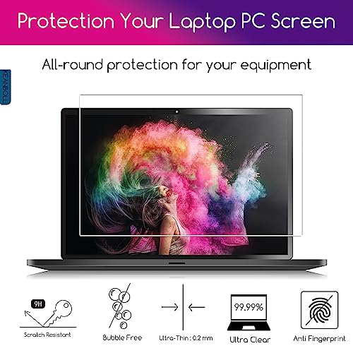 17 inch Tempered Glass Laptop Screen Protector for 17" HP/Dell/ASUS/Sony/Samsung/Lenovo/Acer/MSI/LG/Razer Blade 17" 16:10 Laptop, 9H Hardness, Anti Fingerprint, Bubble Free