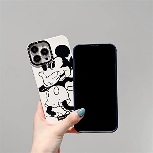 Catoon Mouse Phone Case for iPhone 13/14 Cover Case, Silicone TPU Anti-Drop iPhone13/14 White