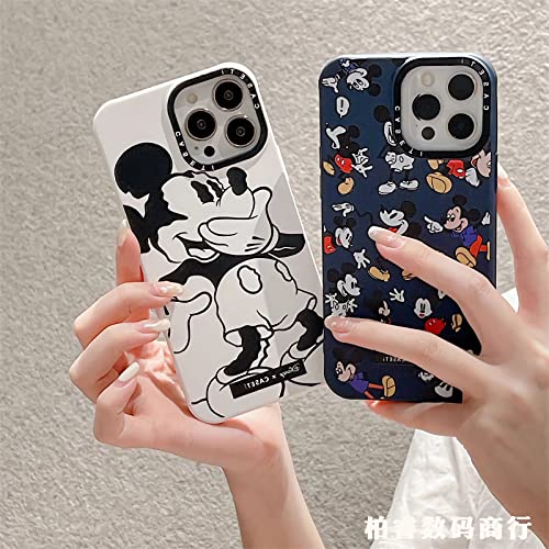 Catoon Mouse Phone Case for iPhone 13/14 Cover Case, Silicone TPU Anti-Drop iPhone13/14 White