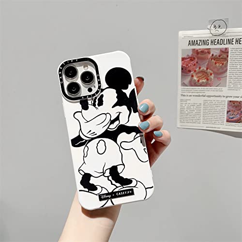 Catoon Mouse Phone Case for iPhone 13/14 Cover Case, Silicone TPU Anti-Drop iPhone13/14 White