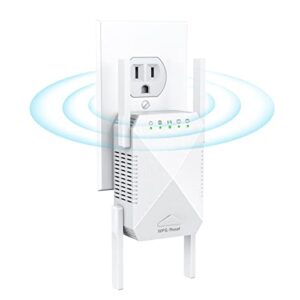 wifi extender, 2023 fastest wifi booster 1200mbps dual band (5ghz/2.4ghz) wifi extenders signal booster for home, internet booster wifi repeater covers up to 10000sq. ft and 45 devices