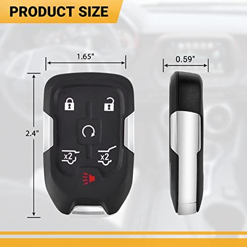 Car Key Fob Keyless Entry Remote Control Compatible with Chevrolet Chevy Suburban Tahoe Yukon Yukon XL 2015 2016 2017 2018 2019 2020 HYQ1AA- 6 BTN