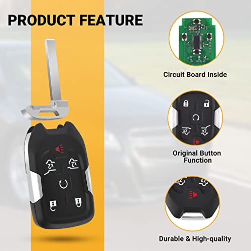 Car Key Fob Keyless Entry Remote Control Compatible with Chevrolet Chevy Suburban Tahoe Yukon Yukon XL 2015 2016 2017 2018 2019 2020 HYQ1AA- 6 BTN