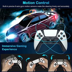 BELOPERA Ymir Controller for PS4 Controller, Controller fits Playstation 4 Controller with Turbo/Back Paddle/Upgraded Joystick, Modded Wireless Controler Ps4 Gamepad Supports PC/Steam/iOS/MAC, White