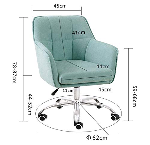 ECBETCR Chair Desk Office Chair Home Rolling Swivel Chair, Computer Desk Chair, Velvet Fabric and Nylon Foot Design, Thick Cushion Pad Flexible for Executive, Drafting, Gaming or Office