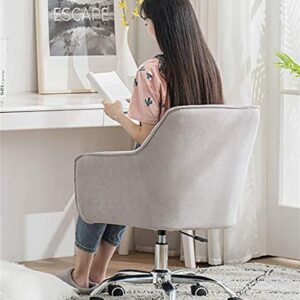 ECBETCR Chair Desk Office Chair Home Rolling Swivel Chair, Computer Desk Chair, Velvet Fabric and Nylon Foot Design, Thick Cushion Pad Flexible for Executive, Drafting, Gaming or Office