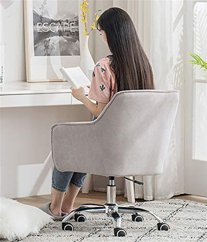 ECBETCR Chair Desk Office Chair Home Rolling Swivel Chair, Computer Desk Chair, Velvet Fabric and Nylon Foot Design, Thick Cushion Pad Flexible for Executive, Drafting, Gaming or Office