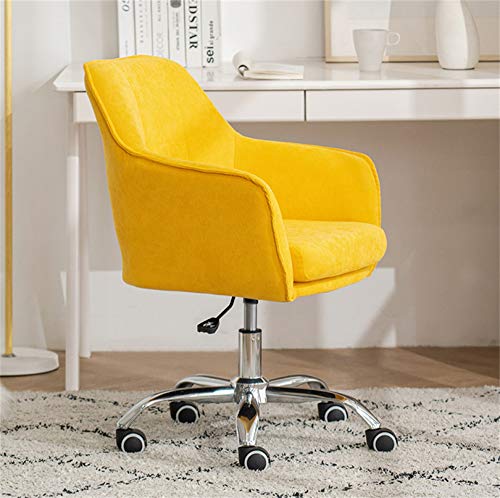 ECBETCR Chair Desk Office Chair Home Rolling Swivel Chair, Computer Desk Chair, Velvet Fabric and Nylon Foot Design, Thick Cushion Pad Flexible for Executive, Drafting, Gaming or Office