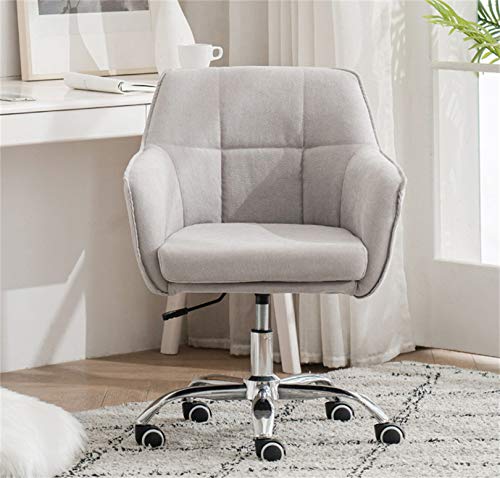 ECBETCR Chair Desk Office Chair Home Rolling Swivel Chair, Computer Desk Chair, Velvet Fabric and Nylon Foot Design, Thick Cushion Pad Flexible for Executive, Drafting, Gaming or Office