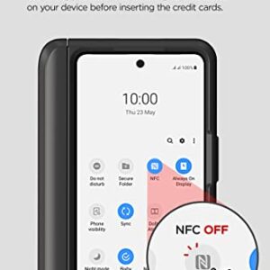 VRS DESIGN Terra Guard Modern GO S Phone Case for Galaxy Z Fold 4 5G (2022), Premium Modern Neat Style Hinge Protection Card Case with S Pen Compartment (Matte Black/Renewed)