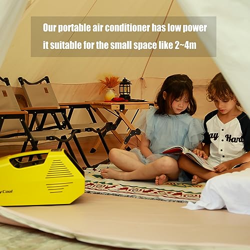 tent air conditioner for camping 2380BTU's of fast cooling 240Wh & light and flexible energy saving camping air conditioner ventless portable air conditioner quiet portable air conditioner