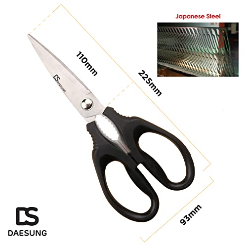 DAESUNG Stainless Steel Heavy Duty Kitchen Shears, Multipurpose Scissors Kitchen Accesories, Sharp Scissors Comfortable Handles for Cooking, Poultry Scissors for Cutting (8" Kitchen Shear)