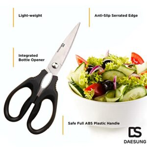 DAESUNG Stainless Steel Heavy Duty Kitchen Shears, Multipurpose Scissors Kitchen Accesories, Sharp Scissors Comfortable Handles for Cooking, Poultry Scissors for Cutting (8" Kitchen Shear)