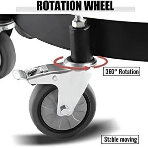 Drum Dolly for 55 Gallon Drums,Barrel Dolly Heavy Duty Steel Frame with 5 Swivel Caster Wheels, Drum cart with Brake for workshops, Factories, Warehouses (55 Gallon 8 Wheels)