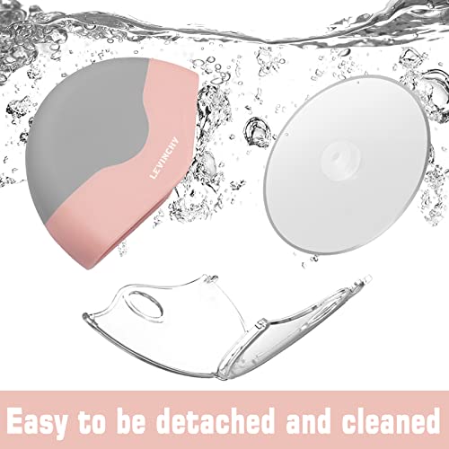 LEVINCHY Pizza Cutter Wheel, Pizza Slicer, Easy to Clean Detachable Pizza Slicer, Premium Spuer Sharp Stainless Steel, with Protective Blade Guard, Large Size, Pink