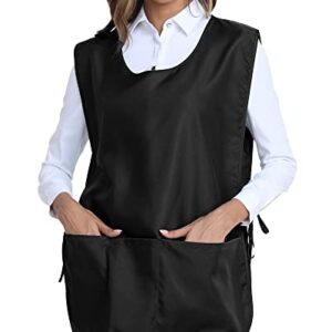 Xeoxarel Unisex Cobbler Apron with 3 Pockets, Universal Apron for Women or Men Vest Black