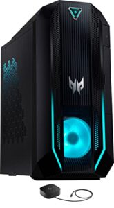 acer predator po3-630 gaming desktop pc (intel i7-11700 8-core, 16gb ram, 256gb pcie ssd + 2tb hdd (3.5), geforce rtx 3070, wifi, bluetooth, backlit kb, hdmi, usb 3.2, display port, win 11 pro)