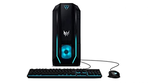 Acer Predator PO3-630 Gaming Desktop PC (Intel i7-11700 8-Core, 128GB RAM, 2TB PCIe SSD, GeForce RTX 3070, WiFi, Bluetooth, Backlit KB, HDMI, USB 3.2, Display Port, Win 10 Pro)