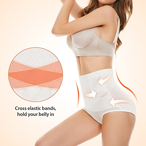 Body Shaper for Women Tummy Control Shapewear Underwear Panties Waist Trainer Body Slimmer Firm Control White 2XL