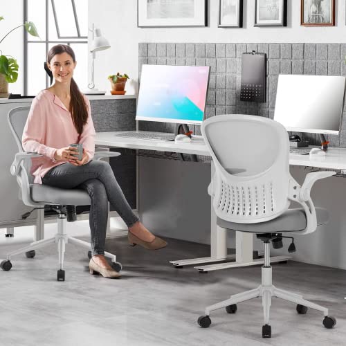 Sweetcrispy Office Chair, Ergonomic Office Desk Chairs Breathable Mesh Back Lumbar Support Computer Chair