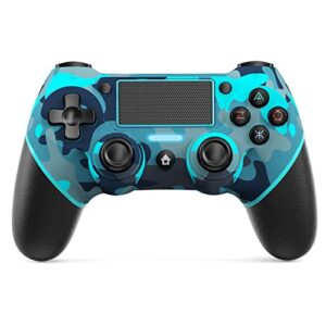 jorrep wireless controller for ps4, remote controller compatible with ps-4/slim/pro, wireless gams controller with dual vibration, 6-axis motion, audio function, mini led indicator