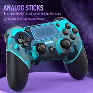 JORREP Wireless Controller for PS4, Remote Controller Compatible with PS-4/Slim/Pro, Wireless Gams Controller with Dual Vibration, 6-Axis Motion, Audio Function, Mini LED Indicator